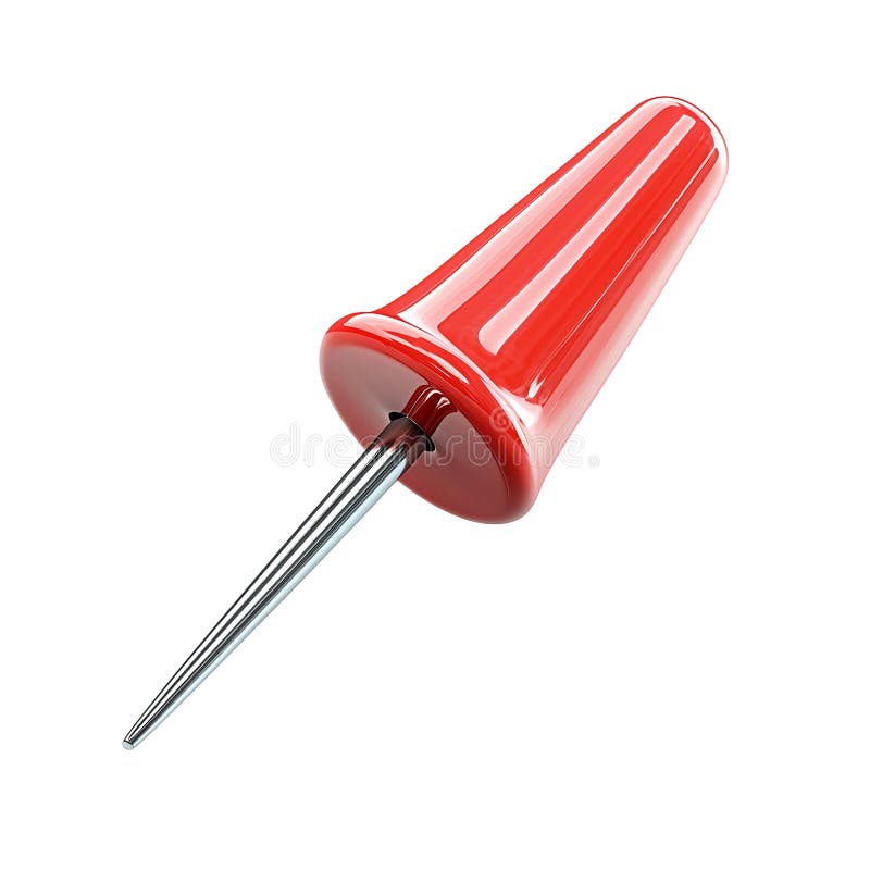 Vibrant Red Push Pin: Sharp Point, Bright Color Map Tack Work Note Memo ...