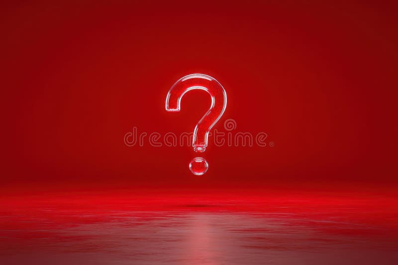 Vibrant Red Question Mark on Gradient Background Stock Illustration ...