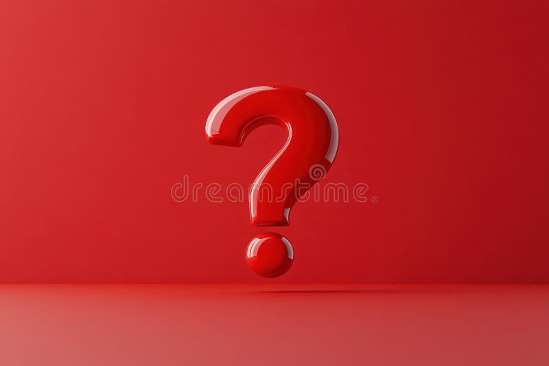 Vibrant Red Question Mark on Gradient Background Stock Illustration ...