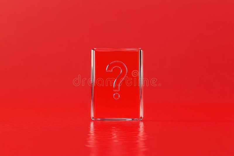 Vibrant Red Question Mark on Gradient Background Stock Illustration ...