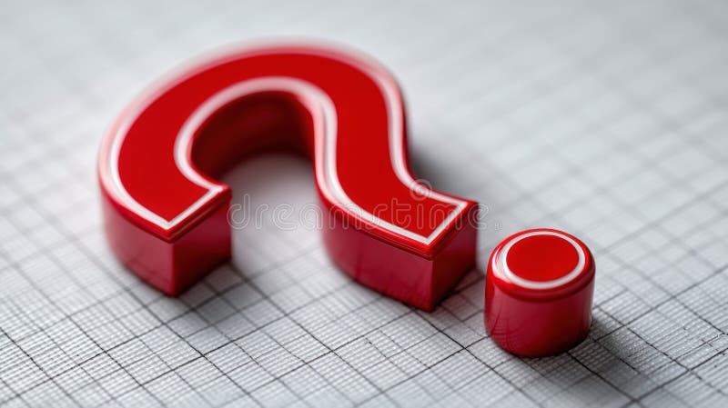 A Vibrant Red Question Mark, a Graphic Symbol of Curiosity, Posing on a ...