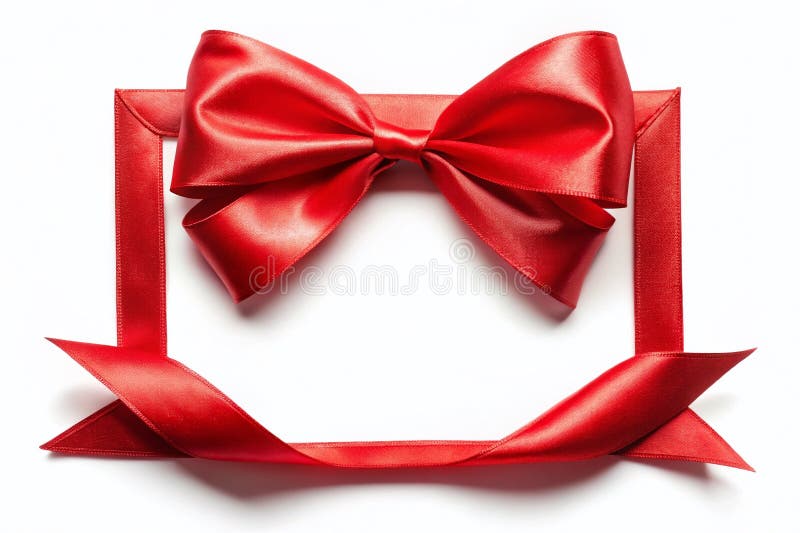 Vibrant Red Ribbon Frame Perfect for Design Projects and Celebrations a ...