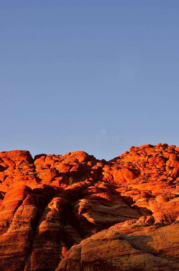 Vibrant Red Rock Face stock image. Image of nevada, south - 31672167