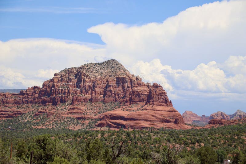 Vibrant Red Rock in Sedona, Arizona Stock Photo - Image of natural ...