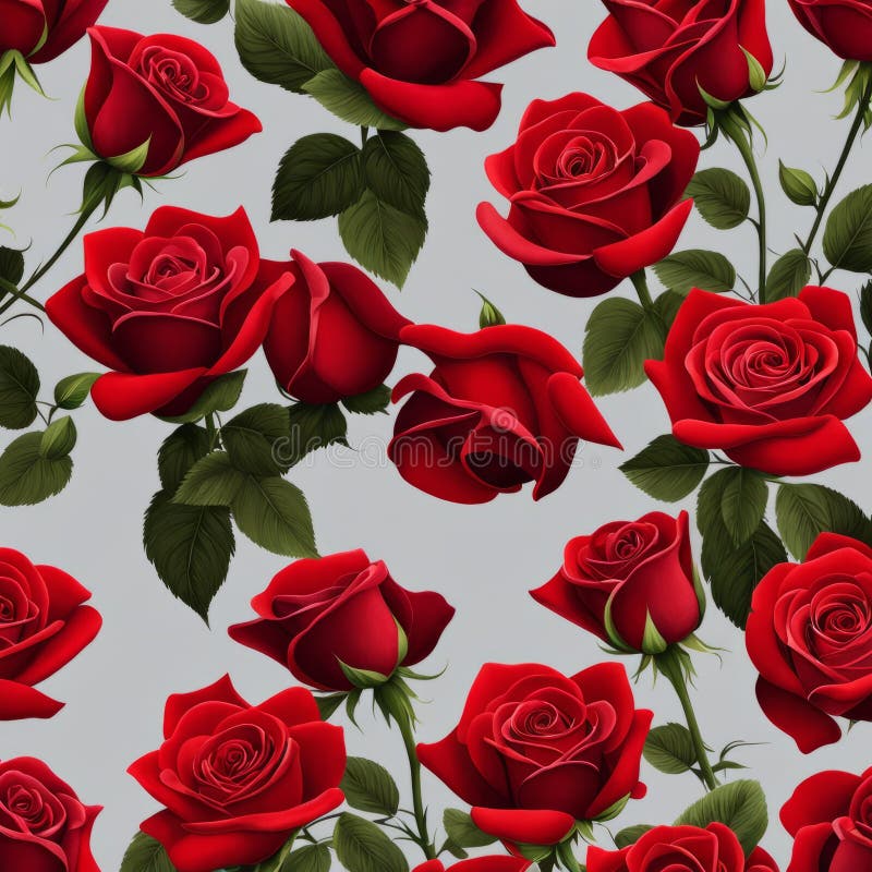 Vibrant Red Roses Bunch Against Blurred Grey Background Stock ...