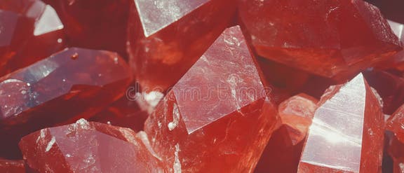 Vibrant Red Ruby Crystals with Striking Texture Highlight Their Natural ...