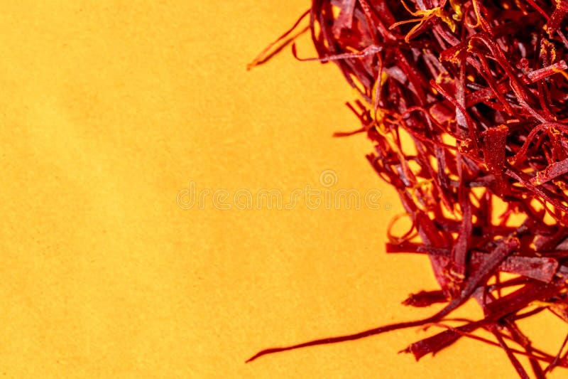 Red Saffron Threads Isolated on White Marble Background Stock Image ...