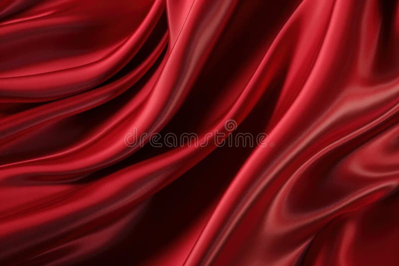 Vibrant Red Satin Waves Texture Background, Generative AI Stock ...