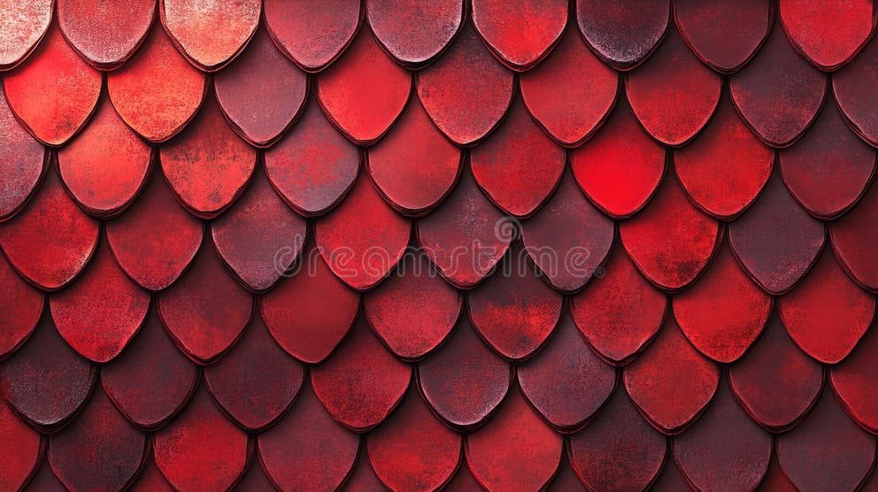 Vibrant Red Scaled Wall, a Textured Design Element Stock Illustration ...