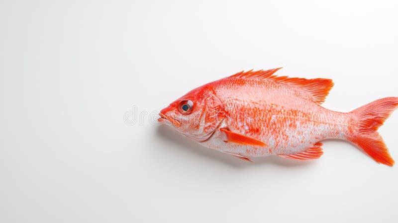 Vibrant Red Snapper Fish on White Background Stock Illustration ...