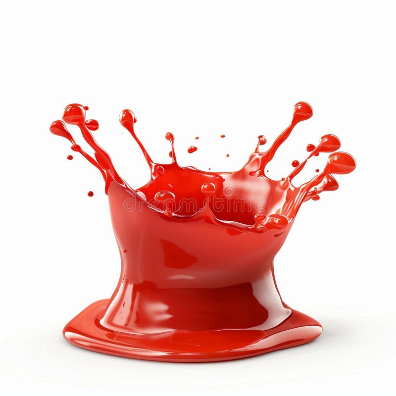 A Vibrant Red Splash Evokes Excitement and Energy, Perfect for Design ...