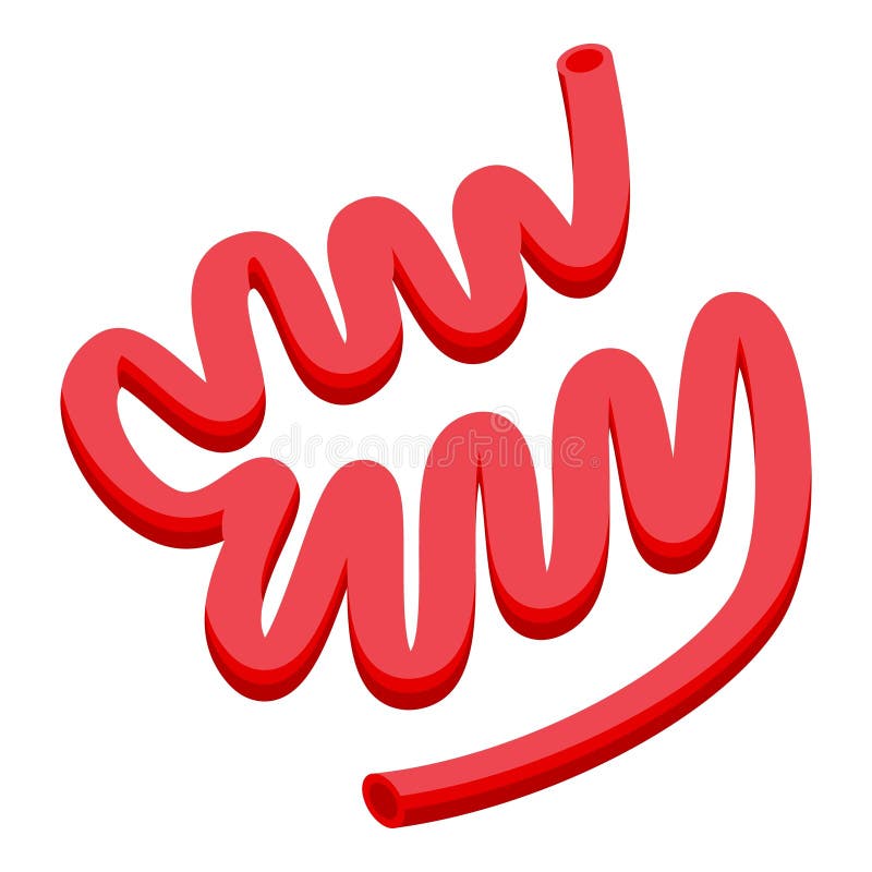 Vibrant Red Squiggle Line Isolated on a White Background, Suitable for ...