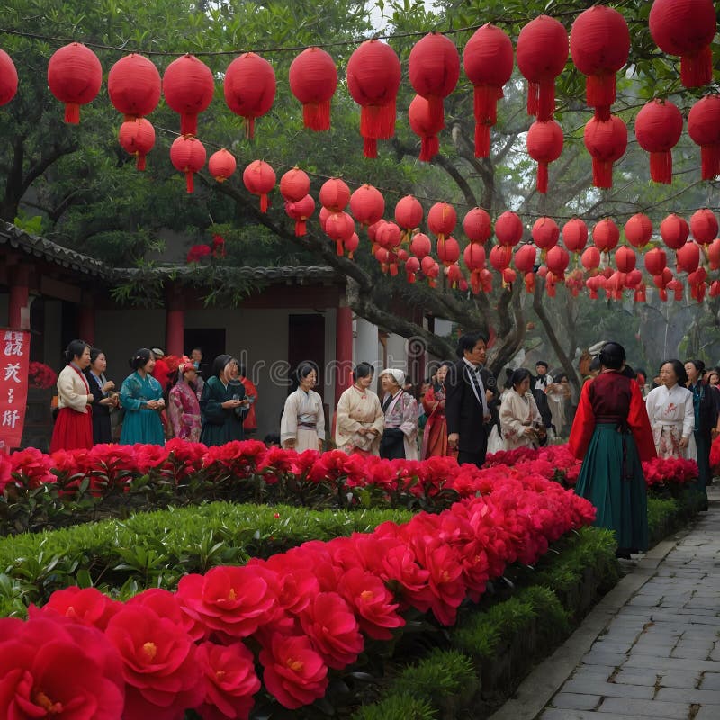 Vibrant Red Stinking Corpse Lily in Full Bloom Amidst a Lush Rainforest ...