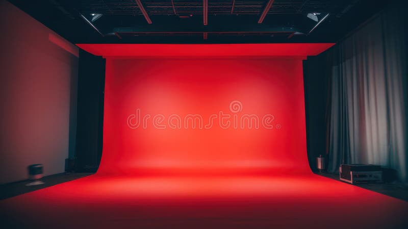 Vibrant Red Studio Backdrop for Creative Photography and Videography ...