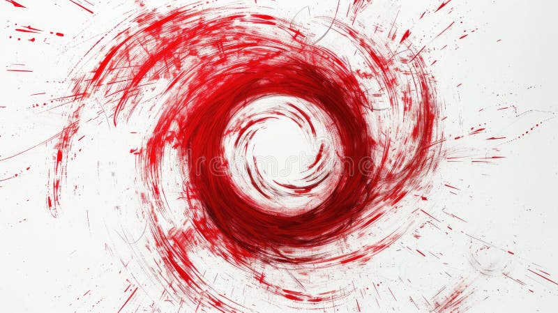 A Vibrant Red Swirl Design on a Plain White Background Stock Photo ...