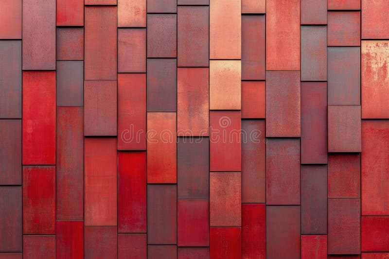 A Vibrant Red Textured Wall Featuring Various Shades and Patterns in a ...
