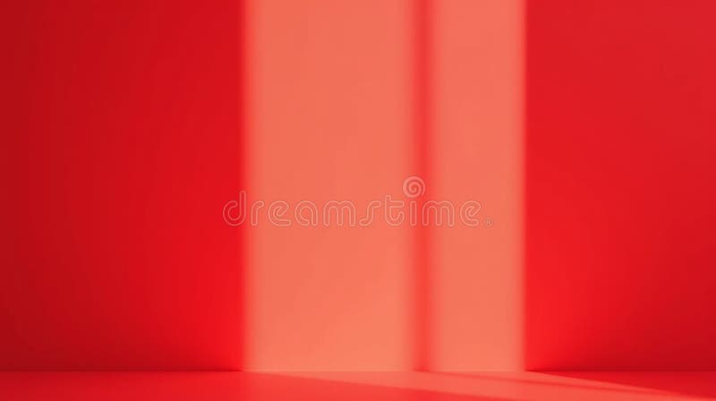 Vibrant Red Walls Enveloping Serene Light Rays Stock Illustration ...