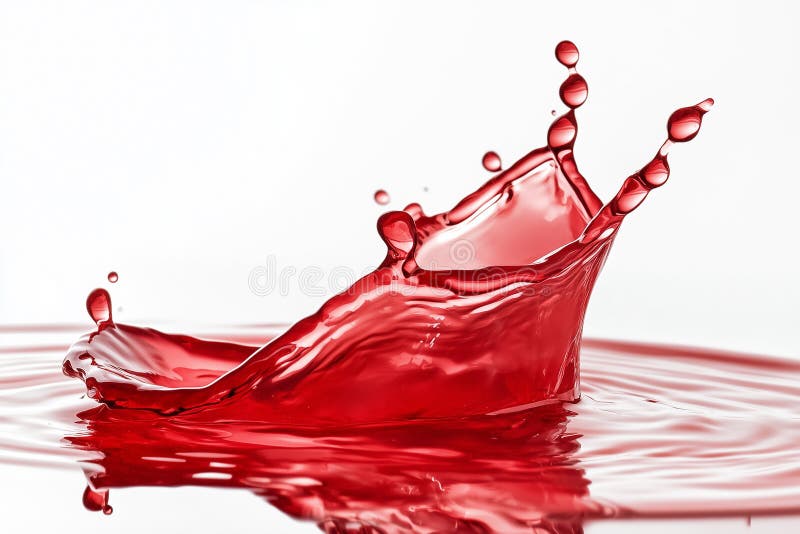 Vibrant Red Water Splash Effect Stock Illustration - Illustration of ...