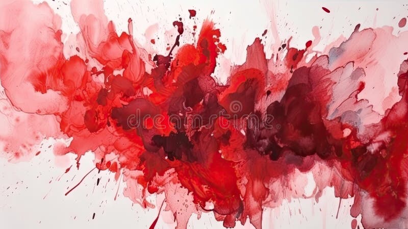 Vibrant Red Watercolor Splash on White Background for Creative Projects ...