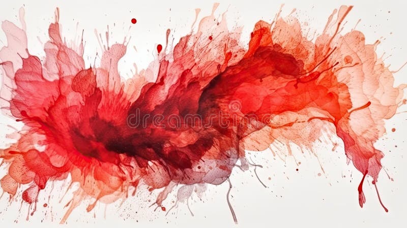 Vibrant Red Watercolor Splash on White Background for Creative Projects ...