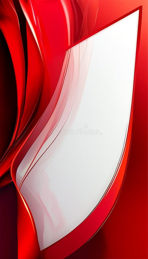 Vibrant Red Waves Flow Smoothly in a Modern Design. Generative AI Stock ...