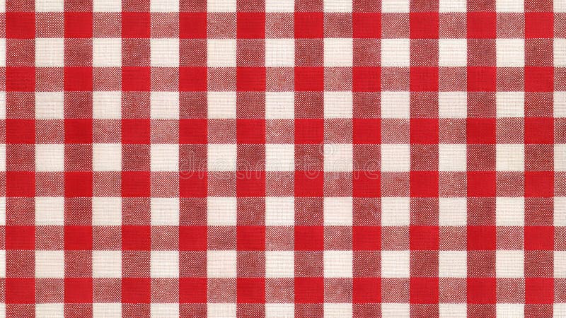 Vibrant Red and White Checkered Tablecloth Pattern Seamless Texture ...