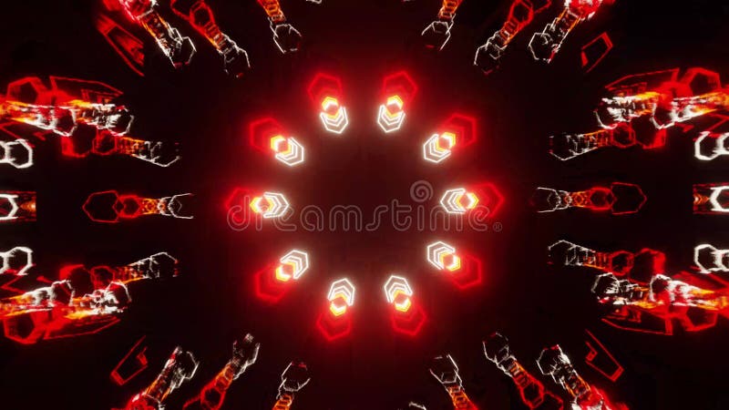 Radiant Red and Yellow Geometric Patterns Stock Video - Video of ...