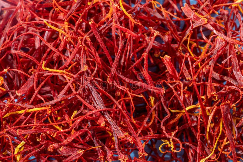 Vibrant Red and Yellow Saffron Threads Background Stock Image - Image ...