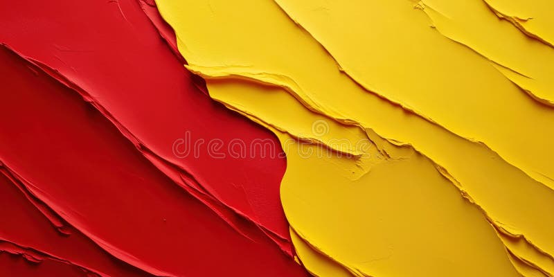 Vibrant Red and Yellow Textured Paint Layers Creating Dynamic Abstract ...