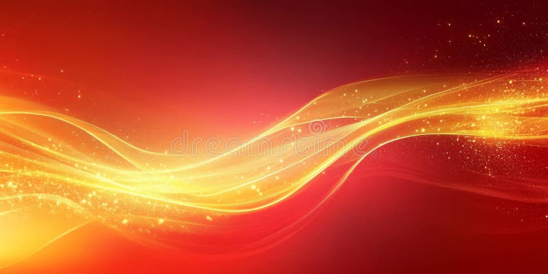 A Vibrant Red and Yellow Wave Flows Elegantly on a Striking Red ...