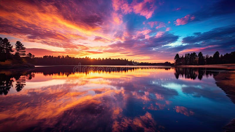 Vibrant reflection light stock illustration. Illustration of enhance ...