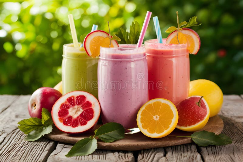 Vibrant and Refreshing Fruit Smoothies Captured in Hyper Realistic ...