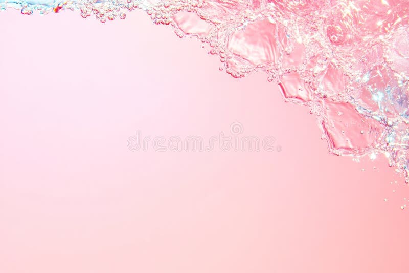 Summer Splash: Pink Water Texture with Ripples, Bubbles and Sunlight ...