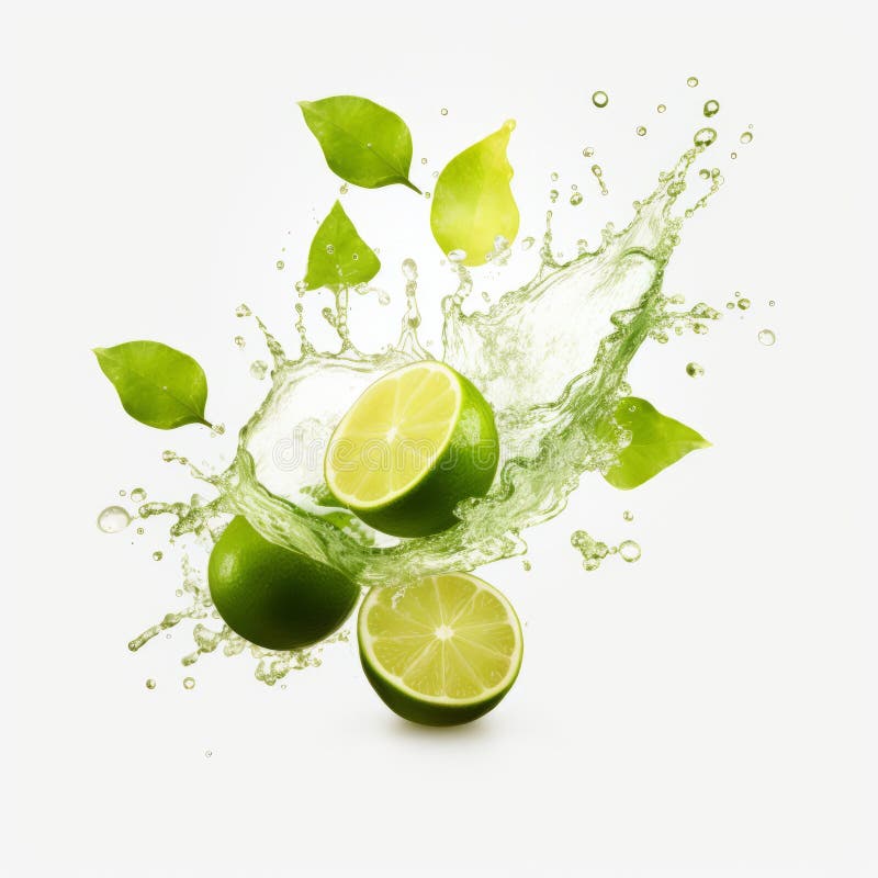 Delicate Lime Splash: Photorealistic Compositions with Organic Material ...