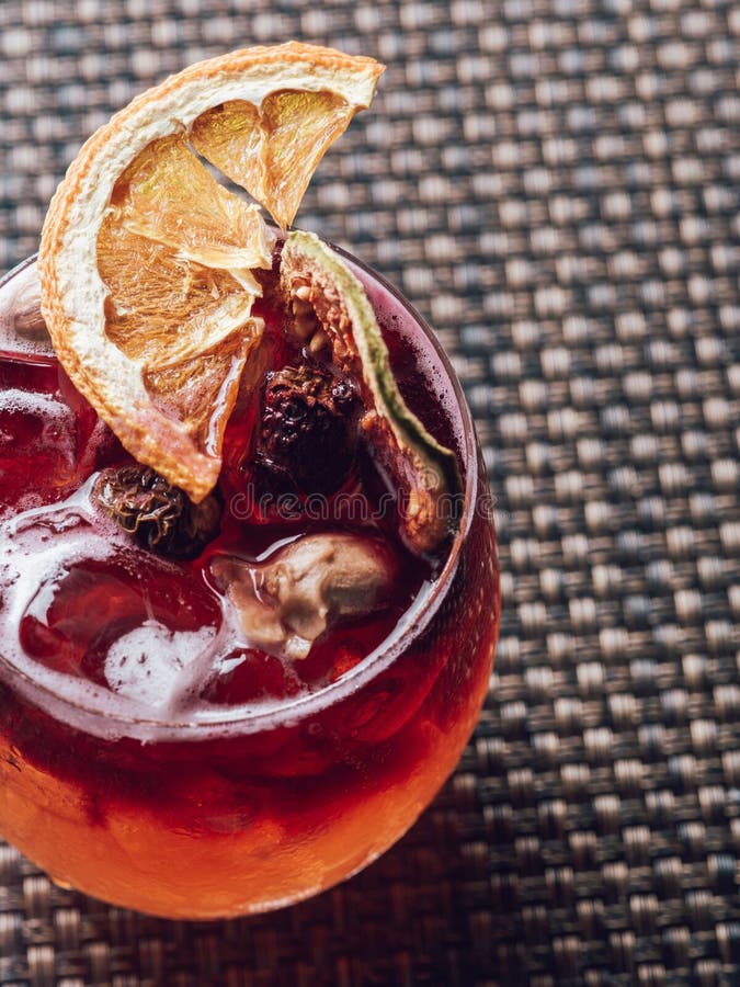 Of a Vibrant and Refreshing Orange Classic Cocktail with Ice Cubes and ...