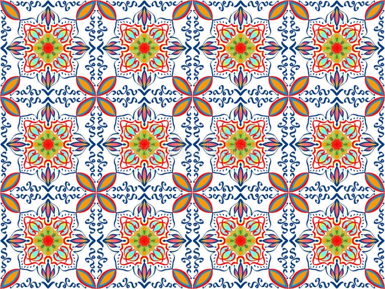 Vibrant and Repeatable Mexican Tile Inspired Pattern for Textiles ...