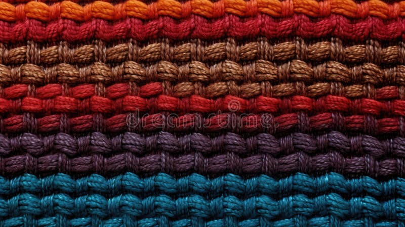 Coloured Ancient Fabric Texture: Well-Preserved, Tricot Knit, Flat ...