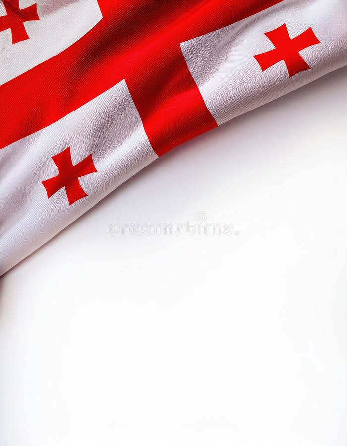 Flag of Georgia Displayed on a White Background Illustrating National ...