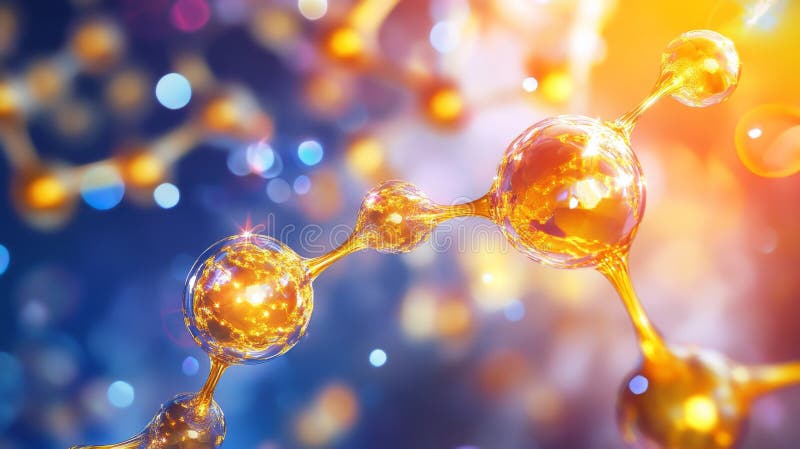 Vibrant Representation of Glycine Molecule in Scientific Context Stock ...