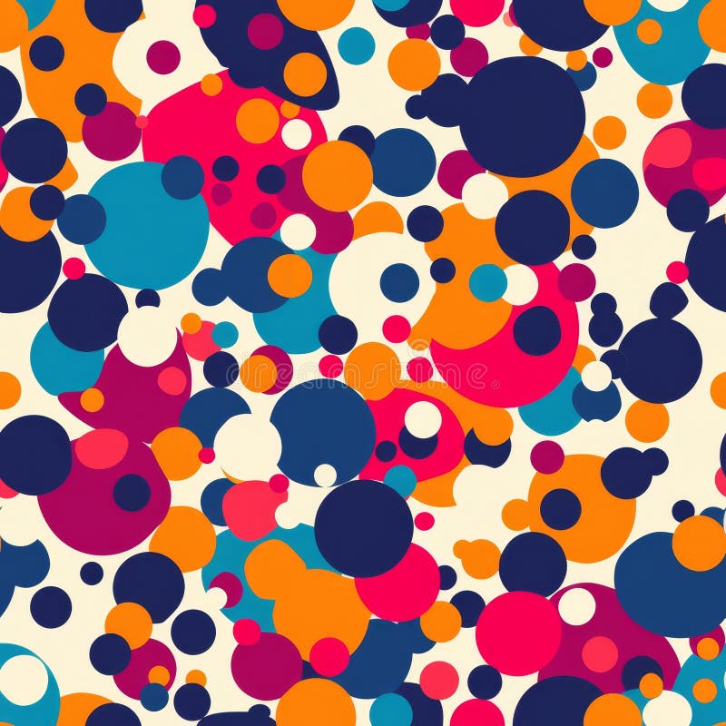 Vibrant Retro Bubble Pattern Background for Design Use Stock Image ...