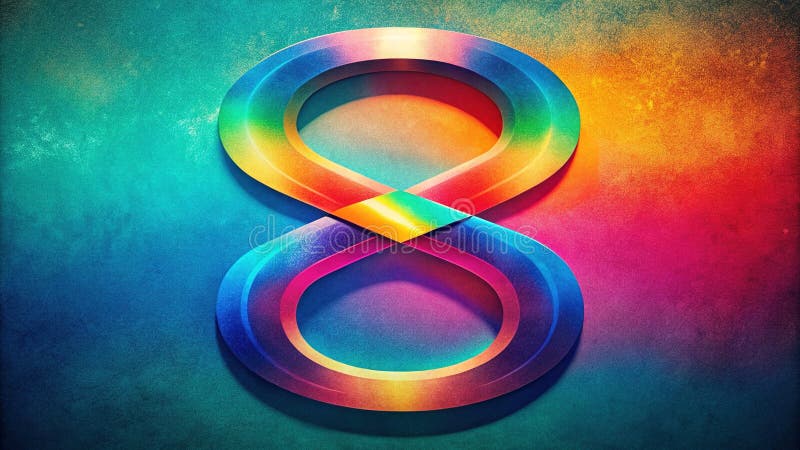 Vibrant Retro Infinity 8 Design Element a Bold Number Eight with ...