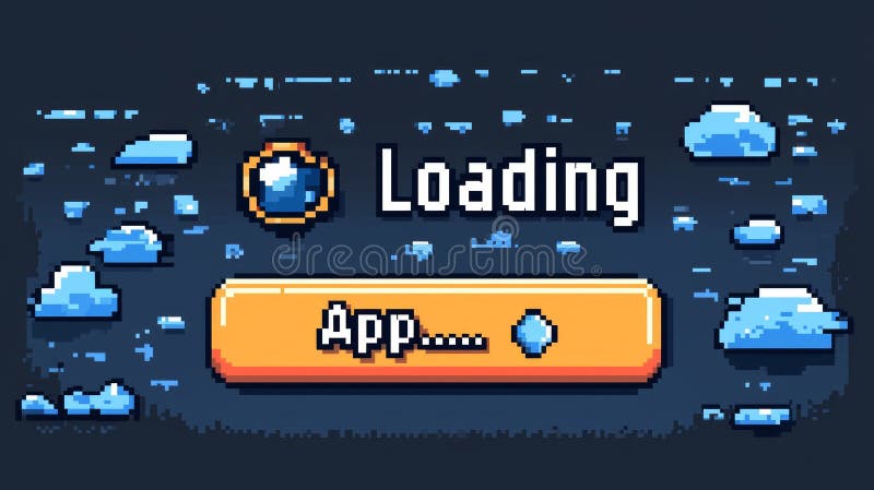 Vibrant Retro Pixel Art Design Showcases App Installation Screen ...