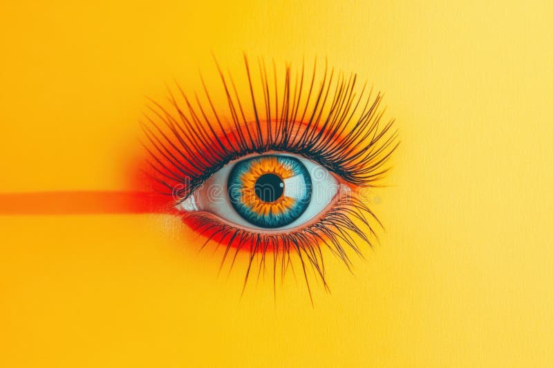 Vibrant Retro Pop Art Eye Concept for Creative Design and Visual ...