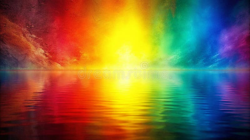 Vibrant Retro Rainbow Gradient Background with Abstract Noise Texture ...