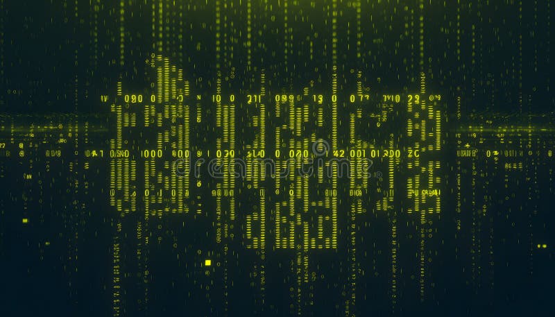 Neon Green Matrix Code Texture Background Stock Illustration ...