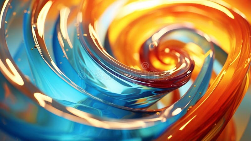 Vibrant Rivalry: Dynamic Spiral Patterns in Colorful Harmony Stock ...