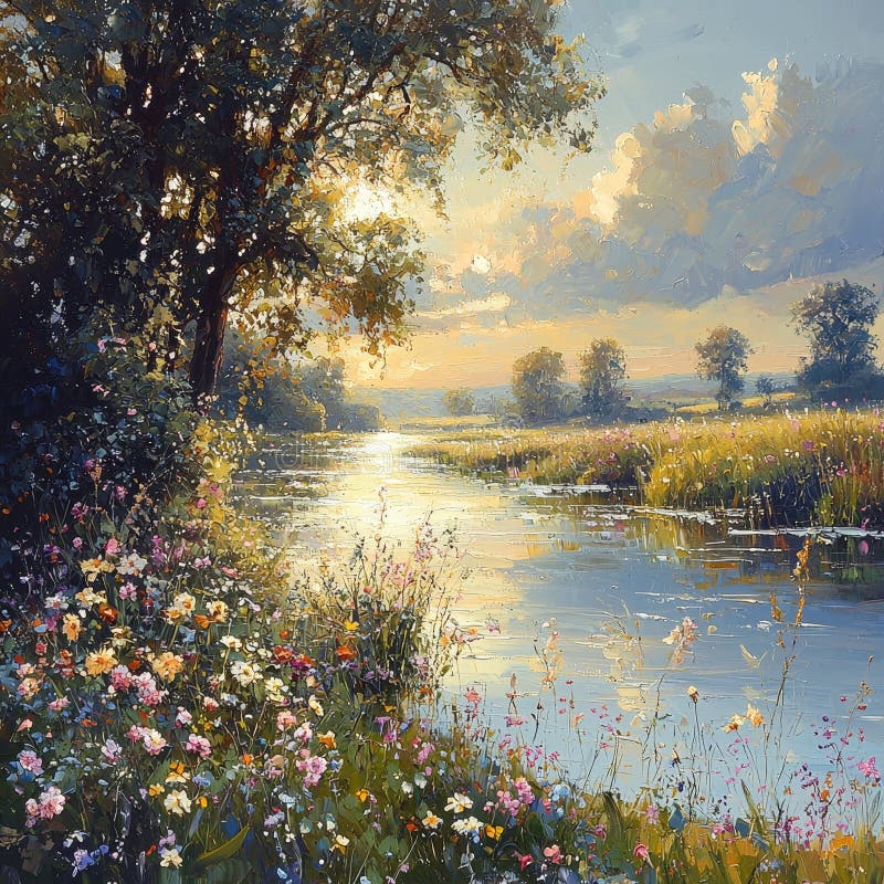 Vibrant River Landscape Soft Edges Stock Photos - Free & Royalty-Free ...