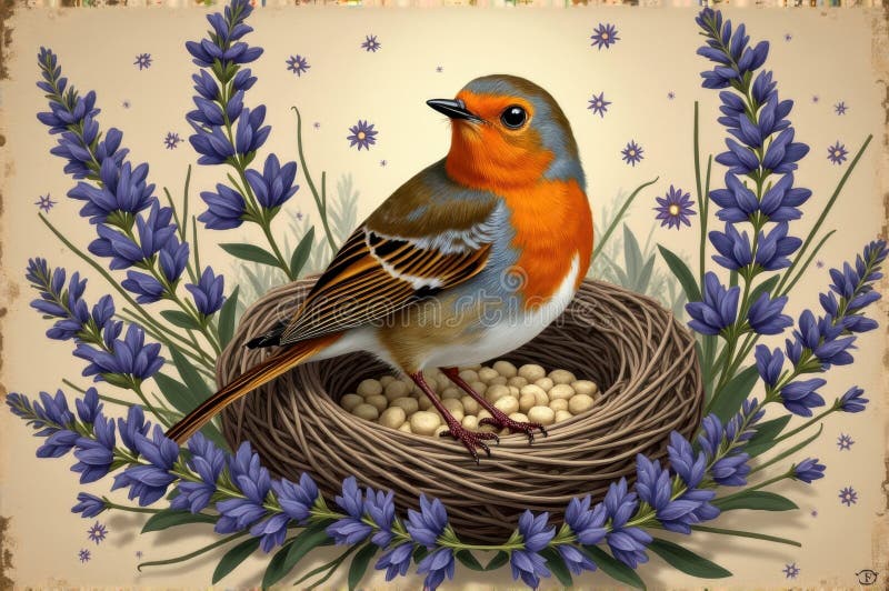 Vibrant Robin Nest Purple Flowers Stock Photos - Free & Royalty-Free ...