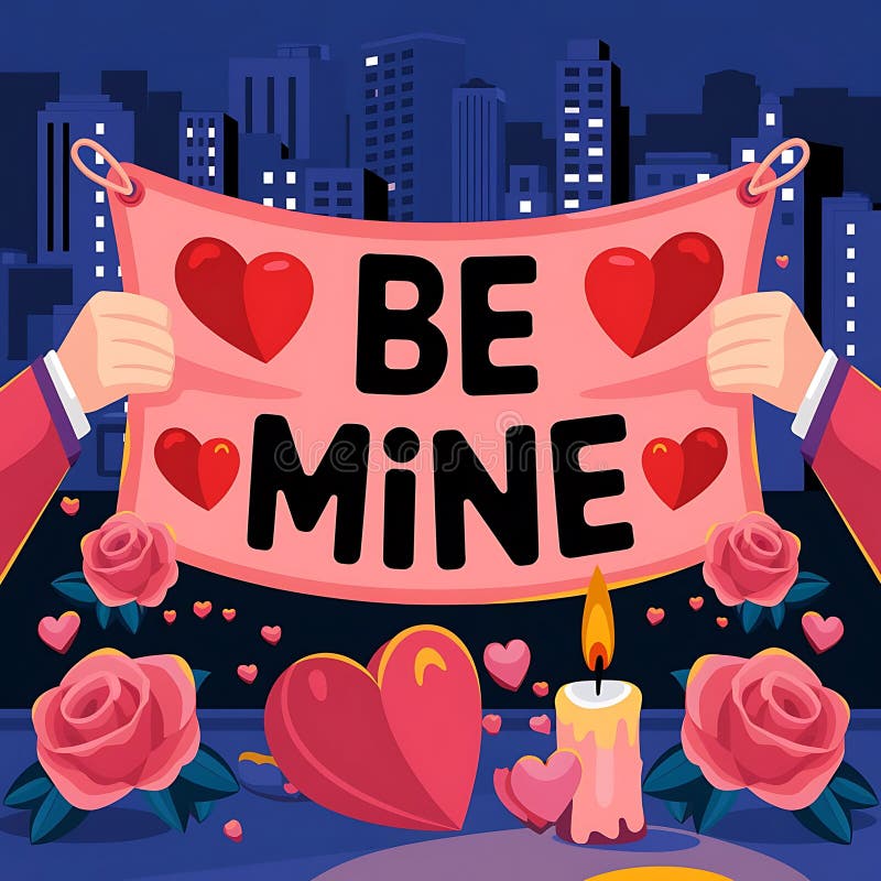 Vibrant Romantic Valentines Banner Backgrounds Stock Illustration ...