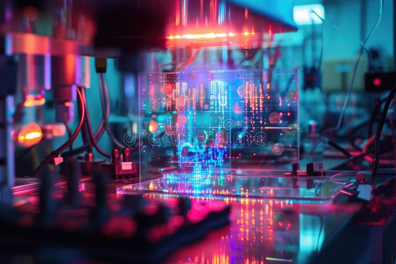 A Vibrant Room Filled with an Array of Different Colored Lights ...